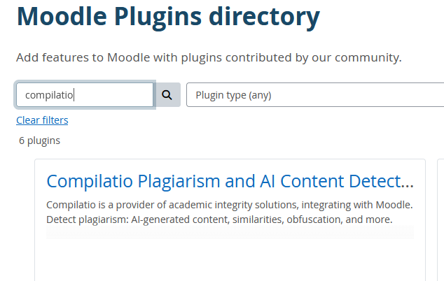 ¿Cómo se instala el plugin Compilatio para Moodle? – Servicio de ...