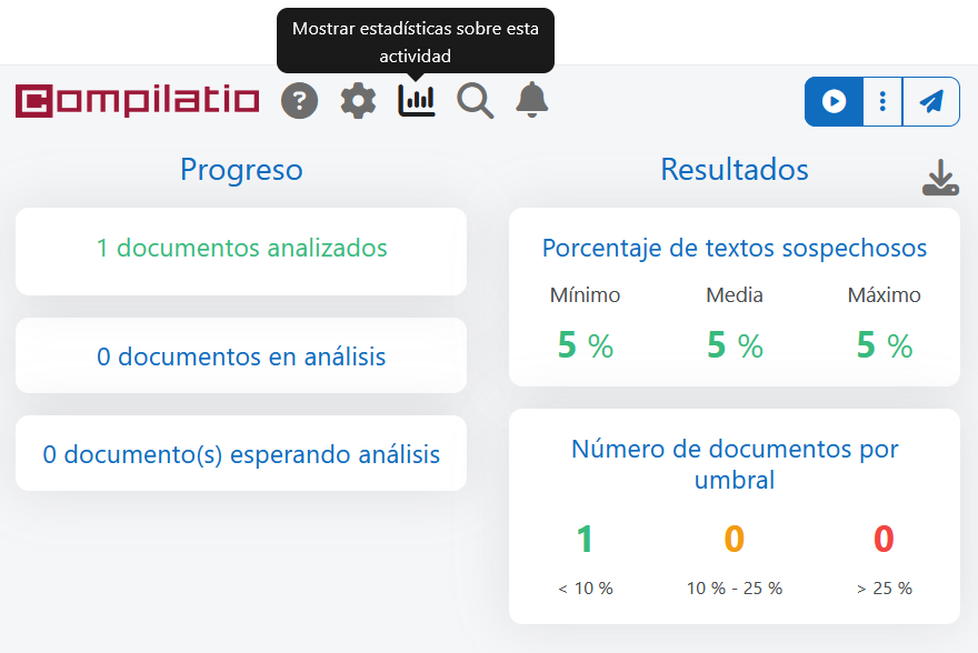 Uso del plugin Compilatio para Moodle – Servicio de asistencia Compilatio